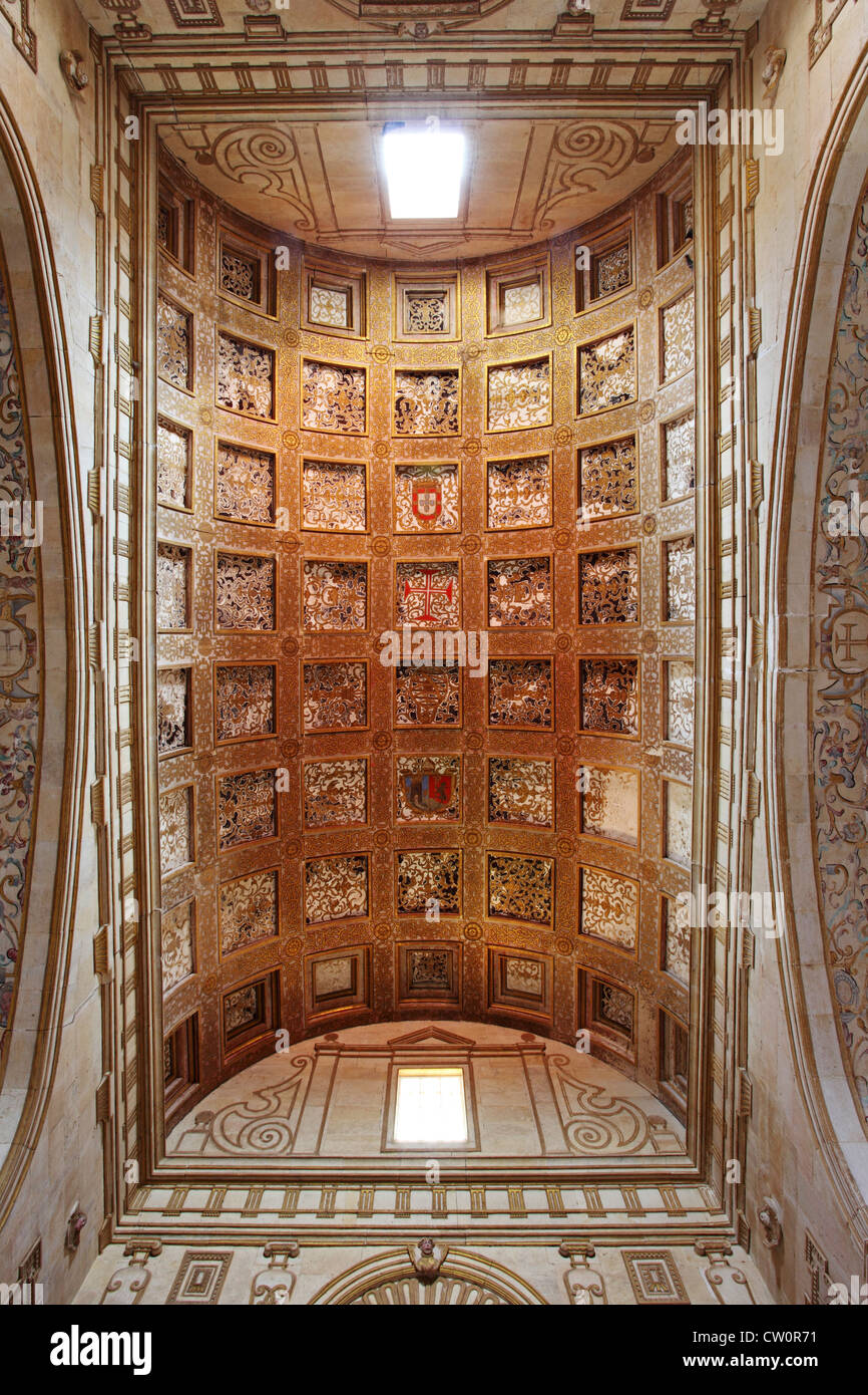 The ceiling of the New Sacristry at the Convent of Christ in Tomar ...