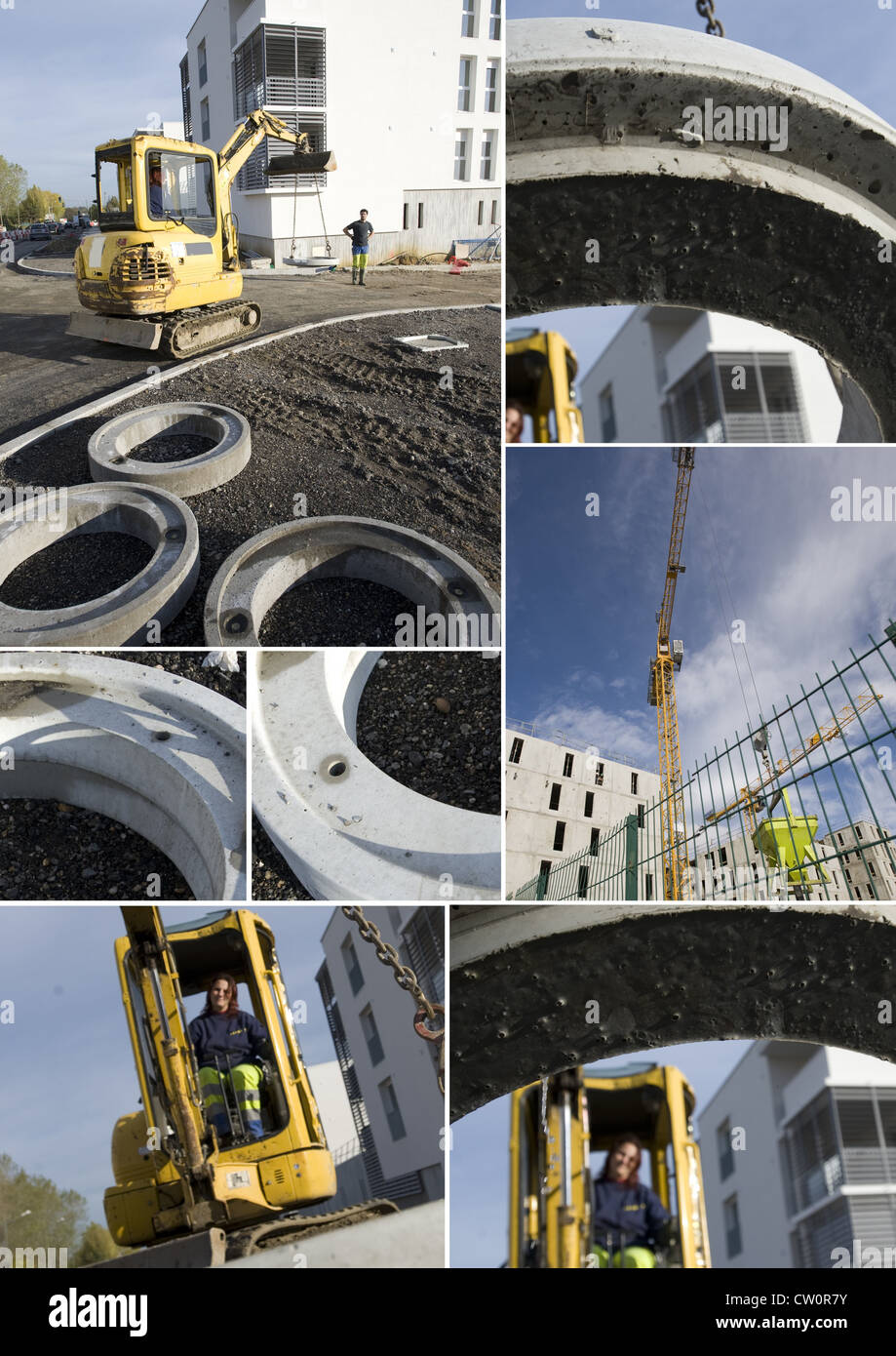 Construction crane lifting lowering hi-res stock photography and images ...