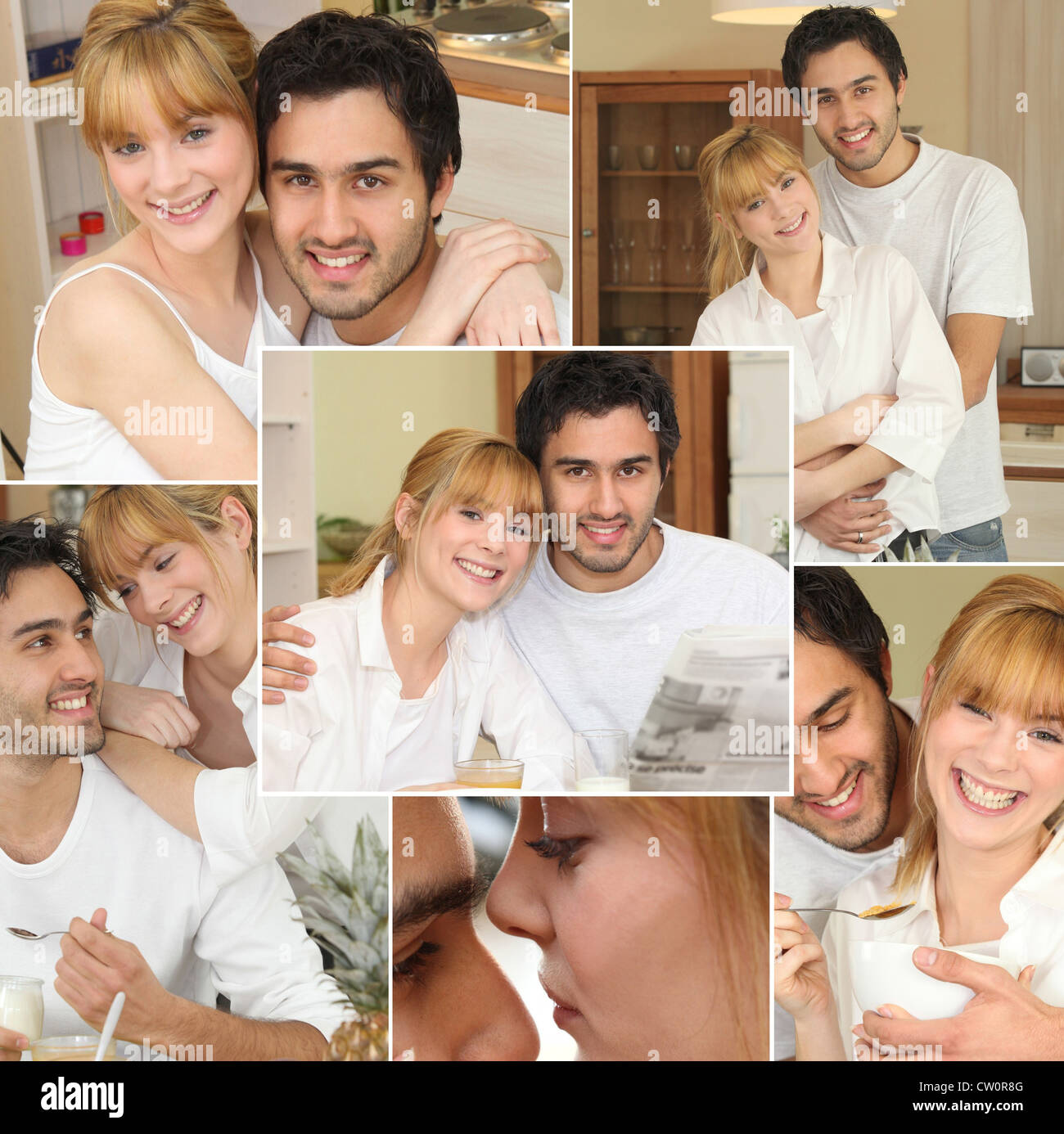 Collage of a loving couple Stock Photo - Alamy