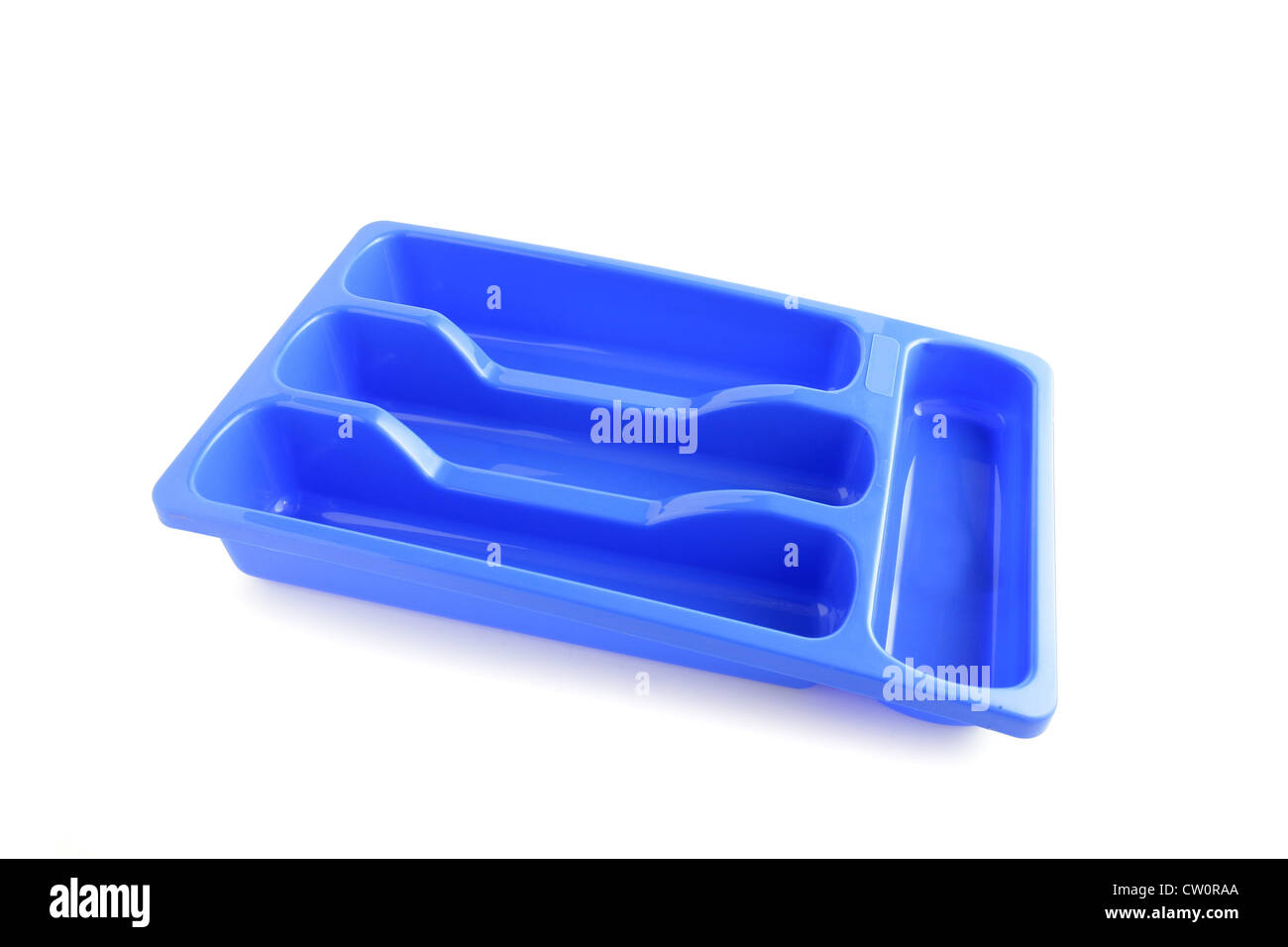 Blue plastic cutlery tray Stock Photo - Alamy