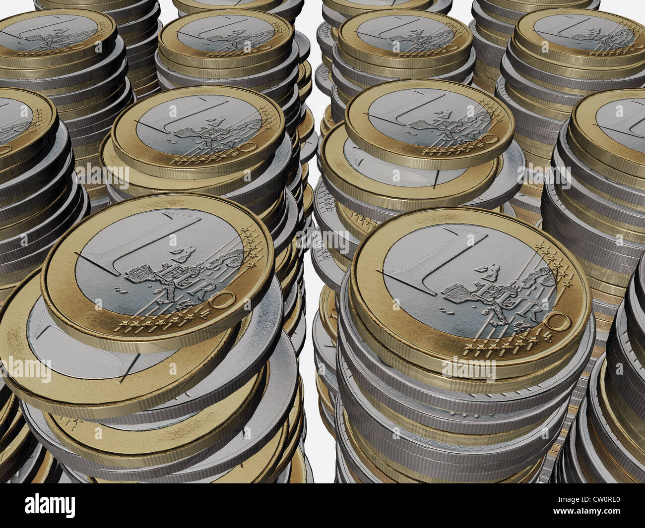 many euro coins Stock Photo - Alamy