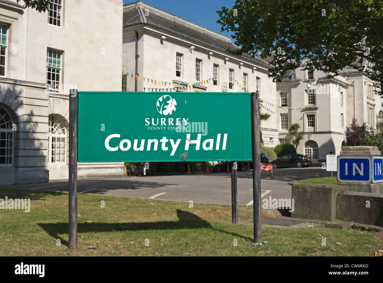 surrey county hall sign, kingston upon thames, england Stock Photo - Alamy