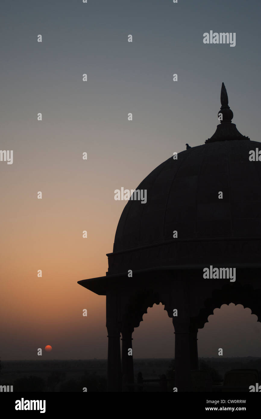 The famous Khimsar Fort Palace Hotel near Jodhpur , Rajasthan in a ...