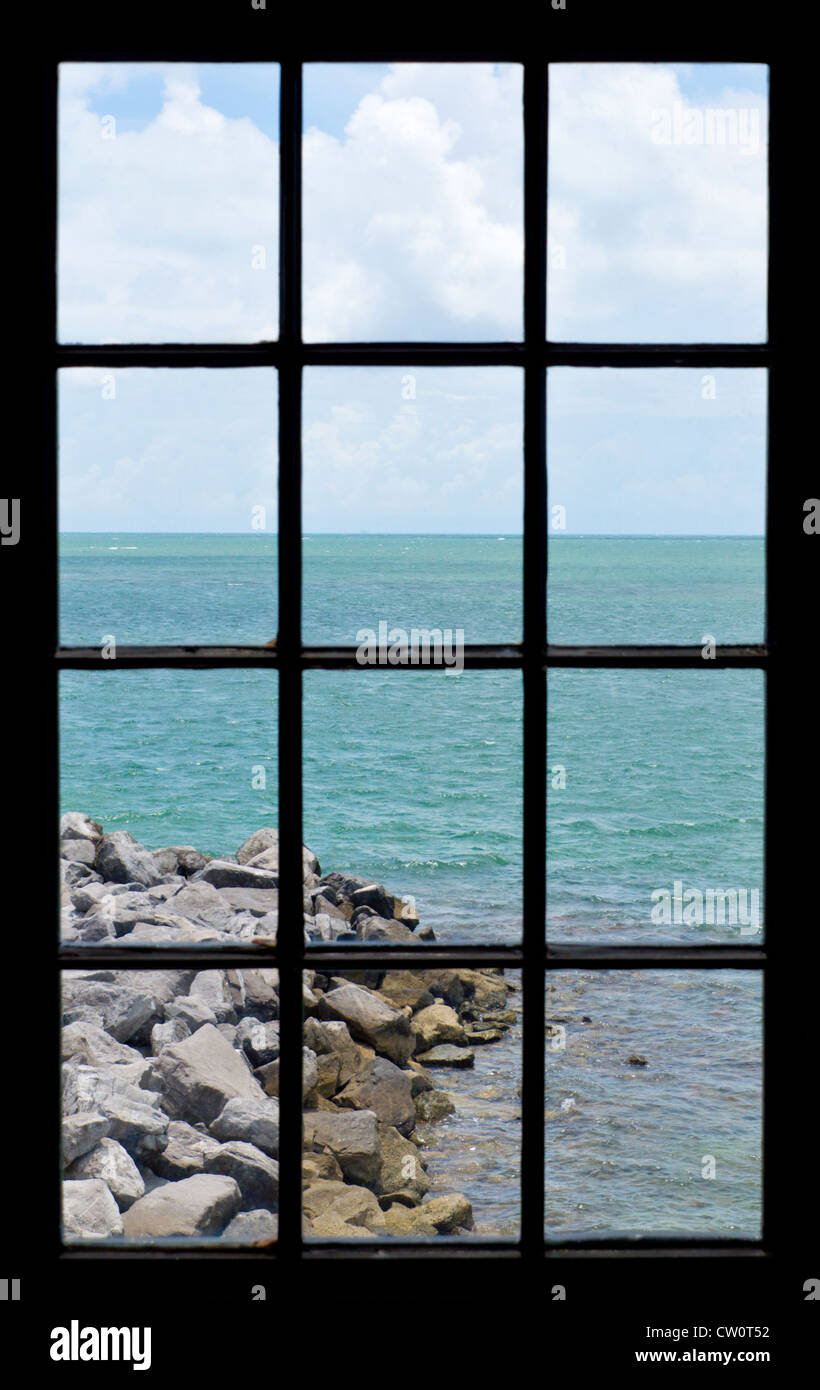 Miami Lighthouse Window View from Bill Baggs Cape Florida State Park ...