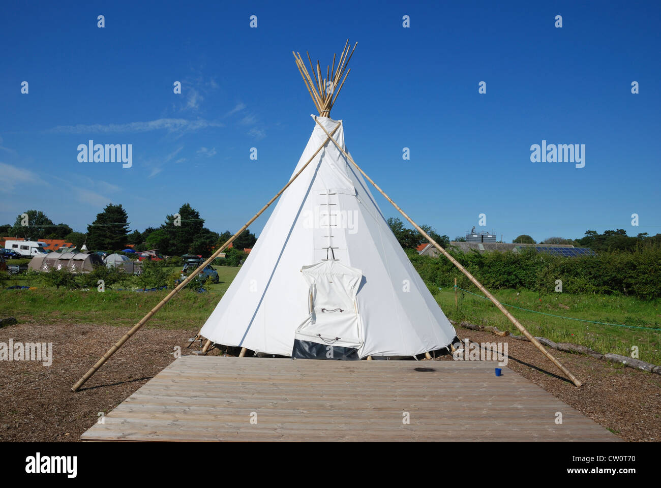 A Sioux Native American style tipi at Deepdale Camping, Burnham ...