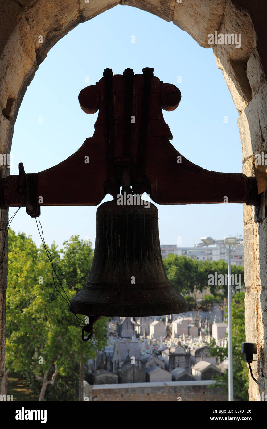 Bell overlooking a cemetery in Tomar, Portugal Stock Photo - Alamy
