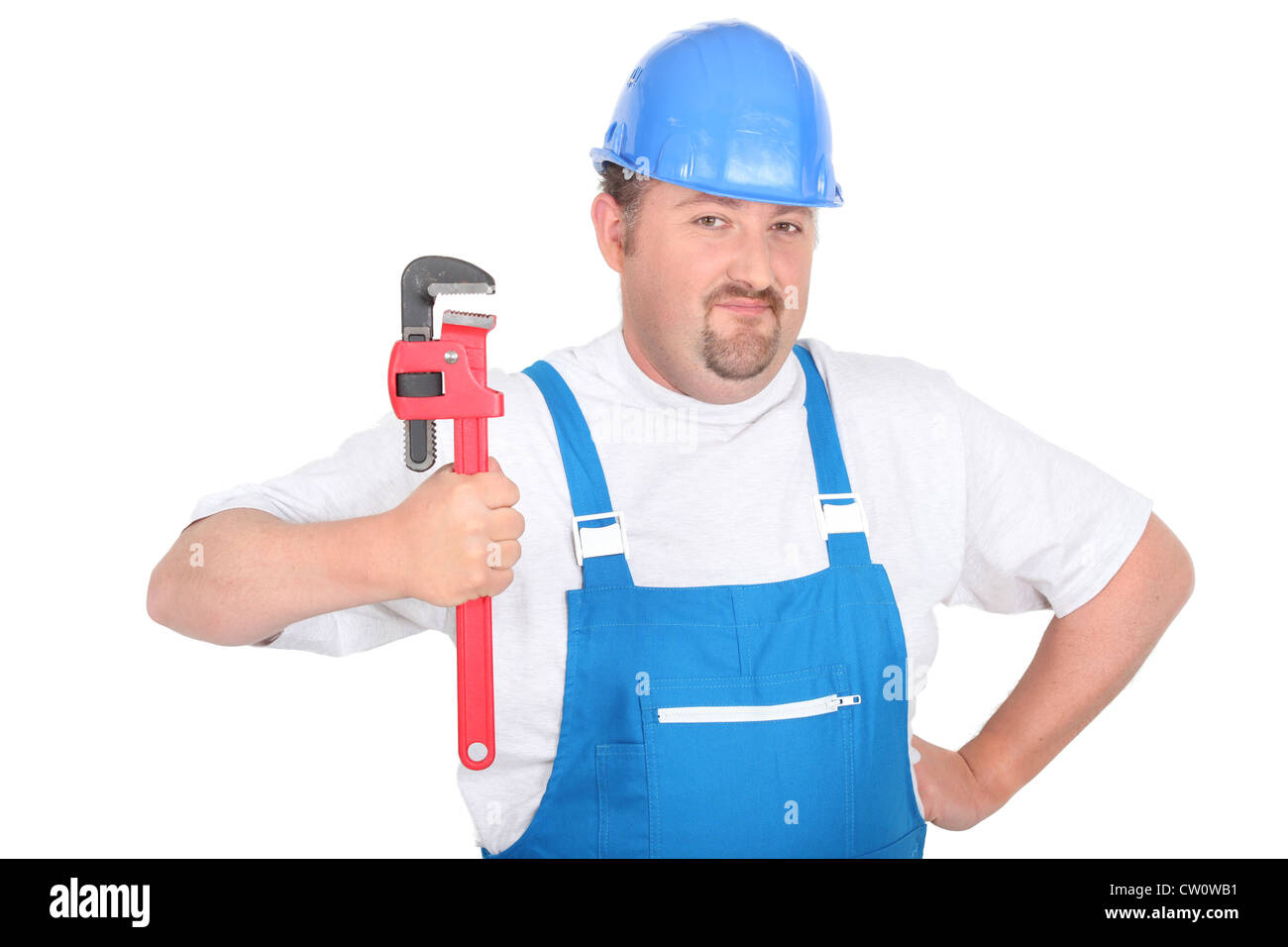 Workers with wrench Stock Photo - Alamy