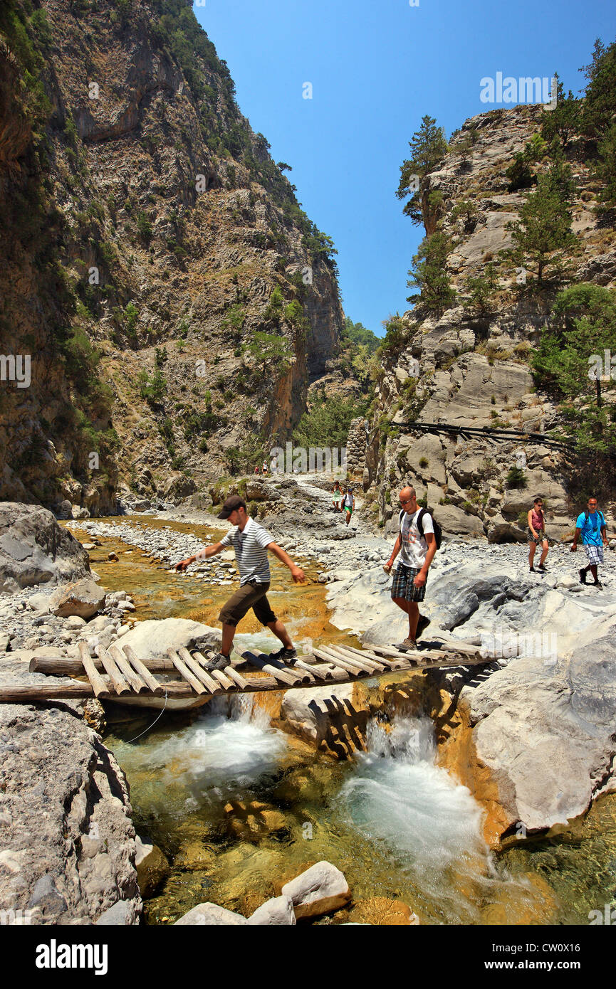 The exit of Samaria gorge, close to Agia Roumeli village, Sfakia ...
