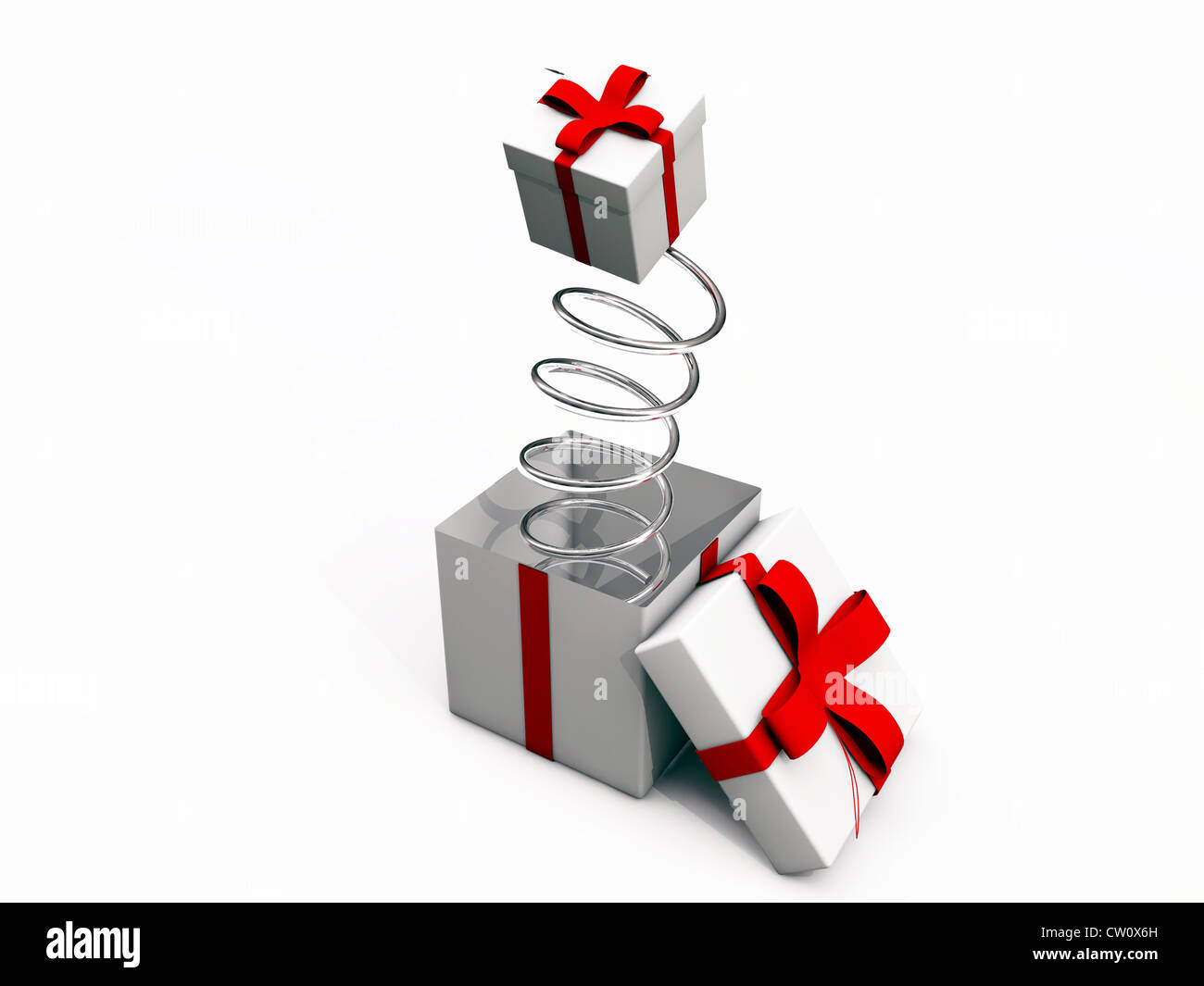 gift in a box isolated on white background Stock Photo - Alamy