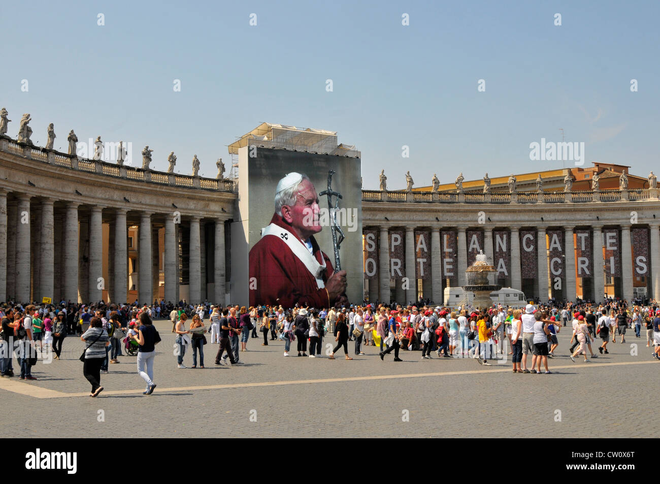 St. Peter's Square Rome Italy Europe Pope John Paul II Stock Photo - Alamy