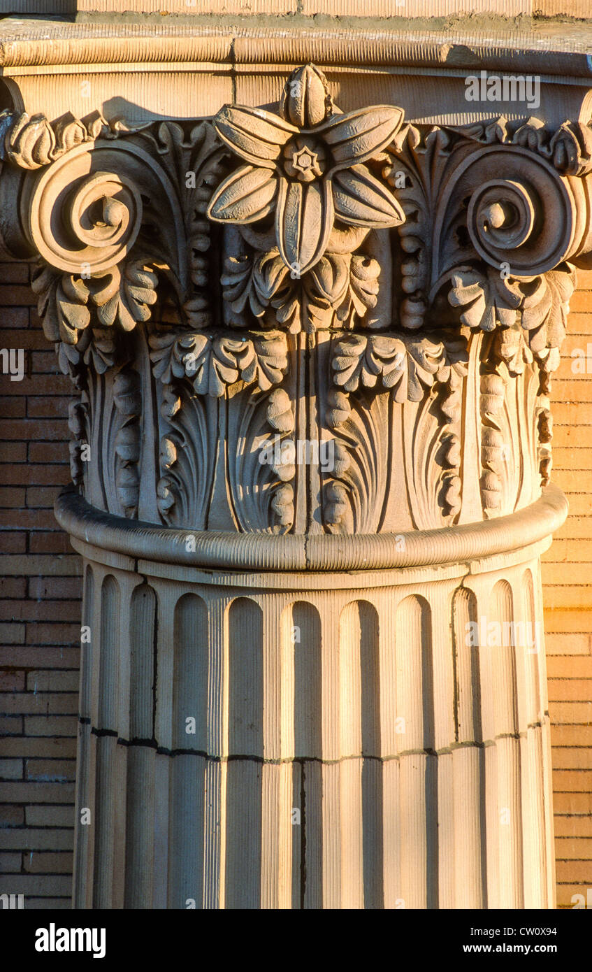 Architectural detail of column, Army Corps of Engineers building ...