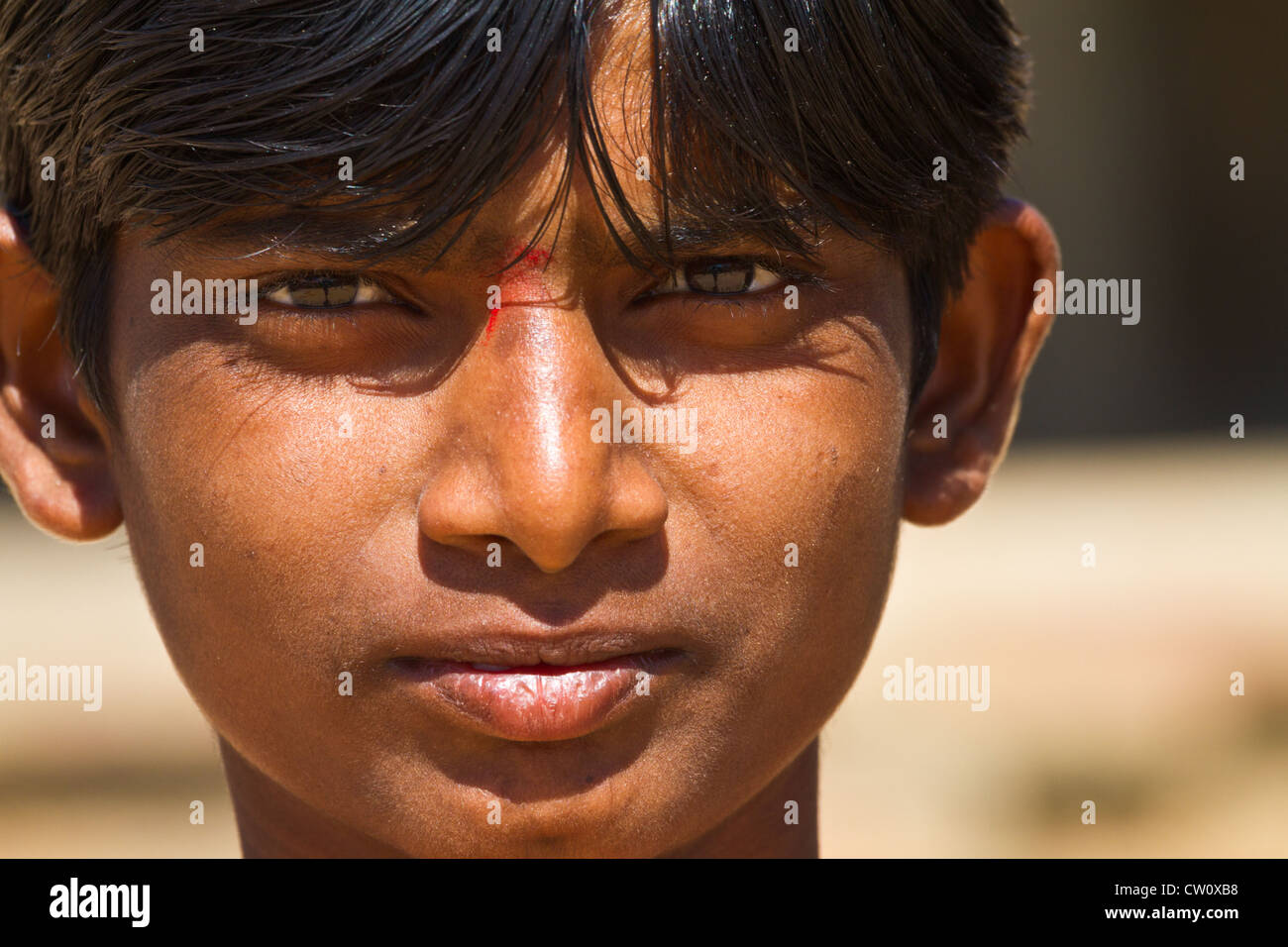 Local boy in Hampi Stock Photo - Alamy