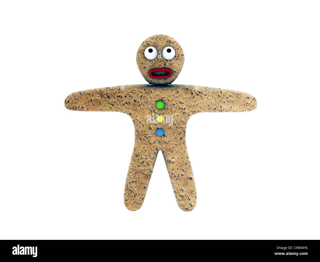 gingerbread man isolated on white background Stock Photo - Alamy