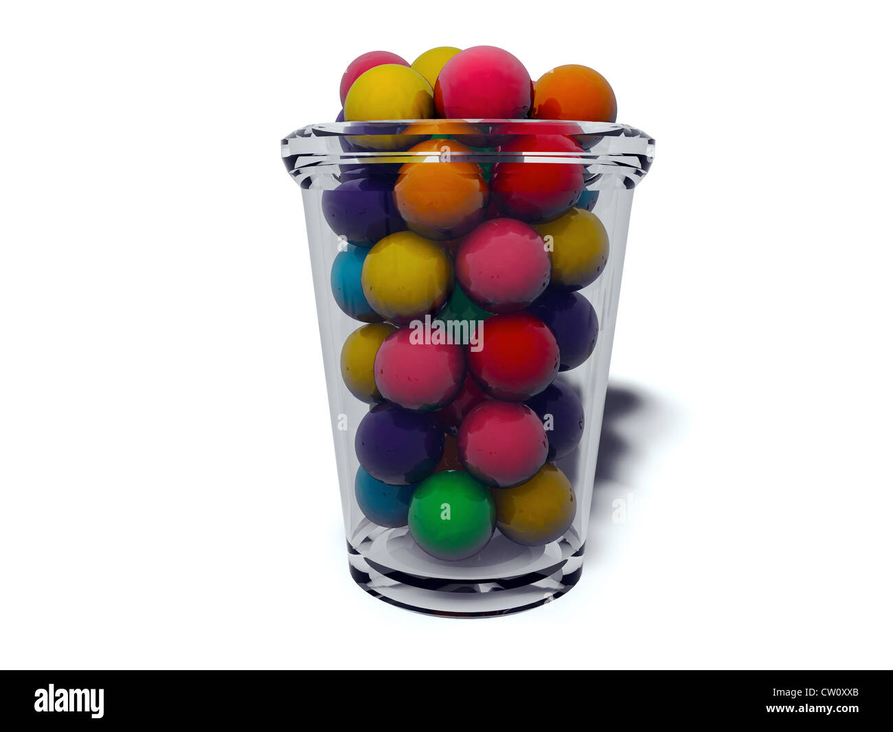 gumballs in a glass Stock Photo - Alamy