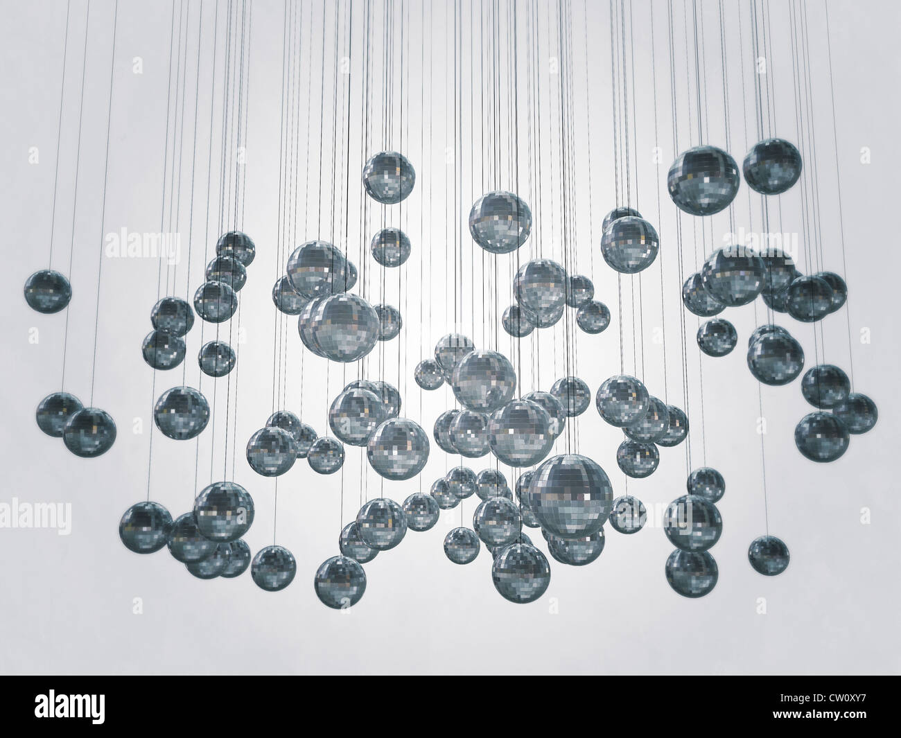 glitter balls isolated on white background Stock Photo - Alamy