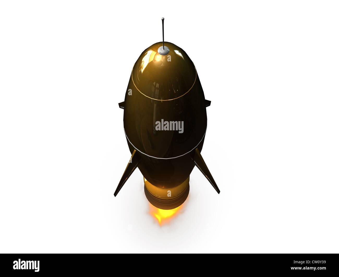 space rocket isolated on white background Stock Photo - Alamy