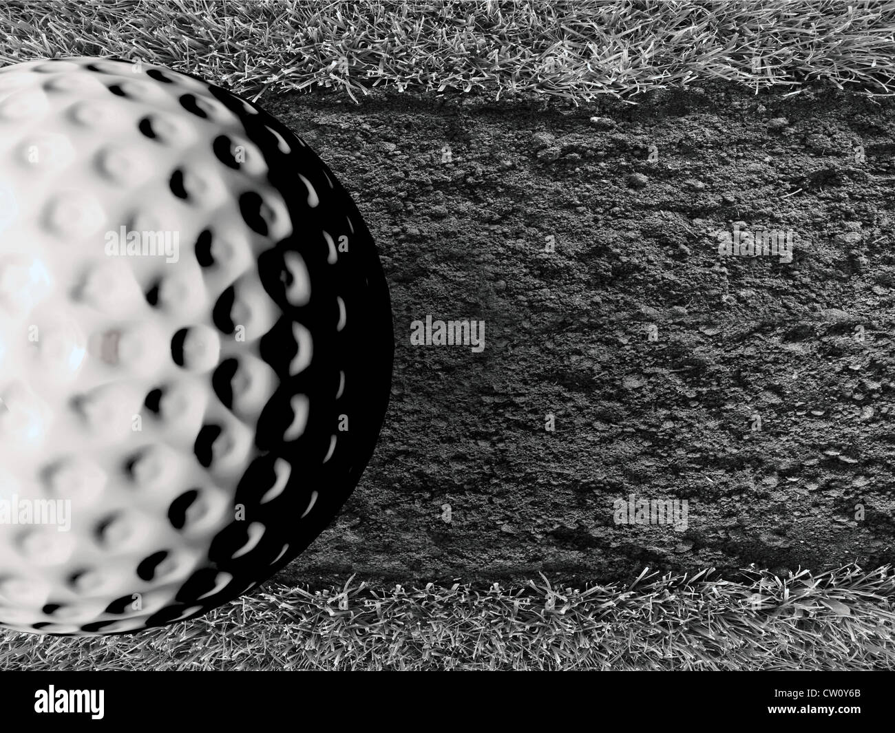 golf ball on soil Stock Photo - Alamy