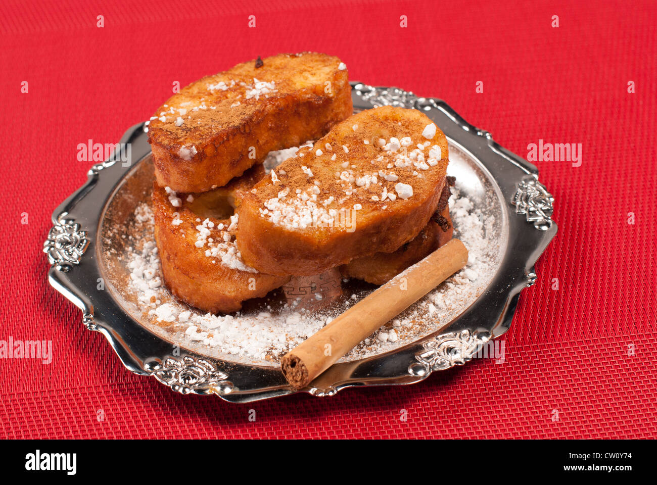 Traditional Spanish torrijas, sweet fried bread slices scented with ...
