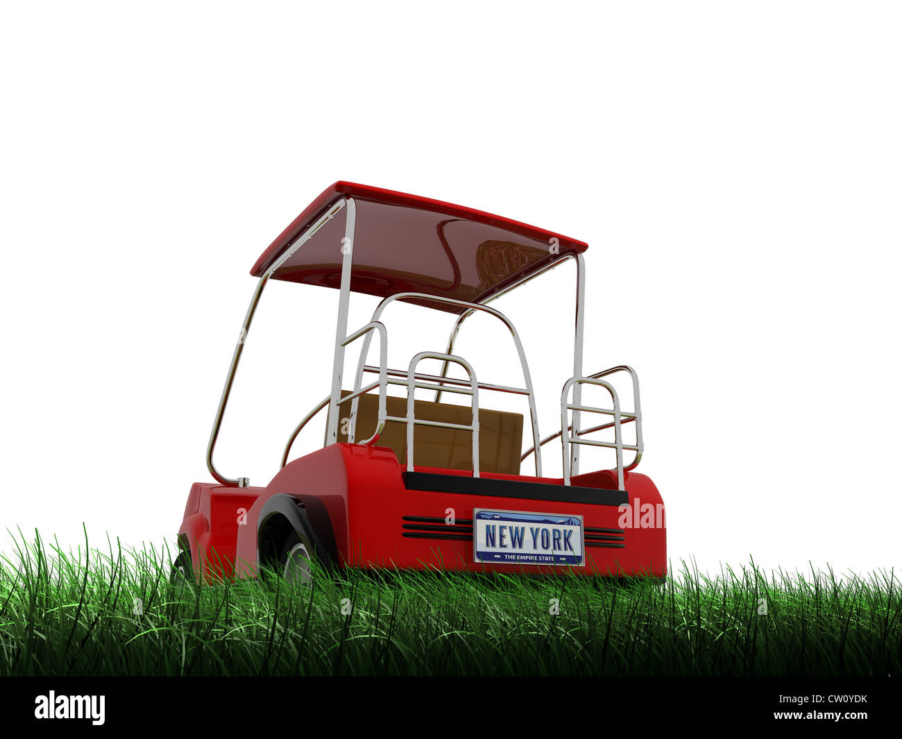golf cart on green grass Stock Photo - Alamy