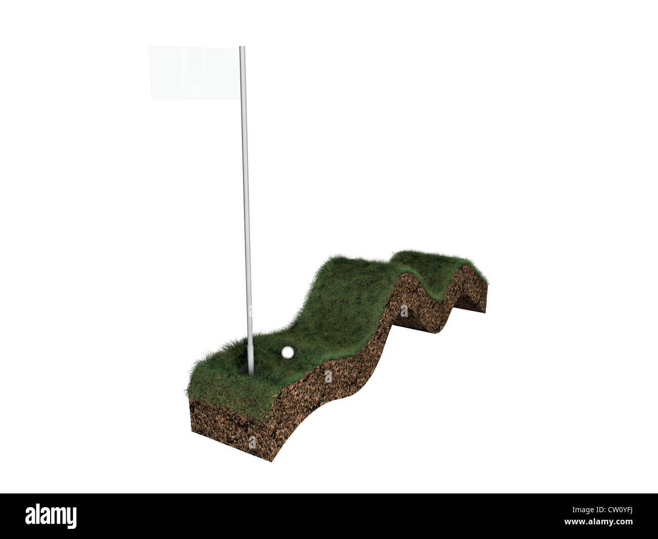 golf course isolated on white background Stock Photo - Alamy