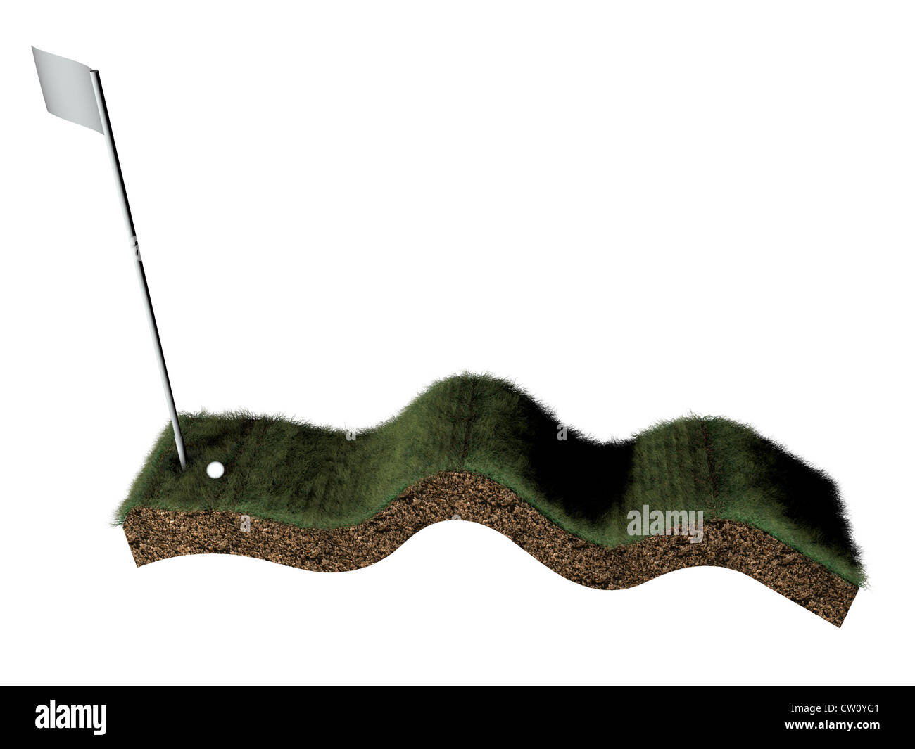 golf course isolated on white background Stock Photo - Alamy