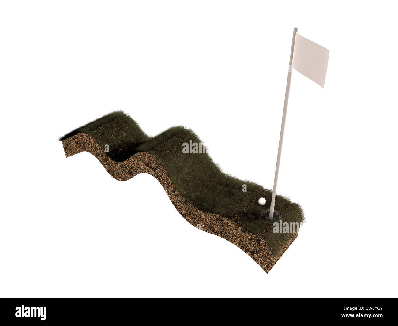 golf course isolated on white background Stock Photo - Alamy