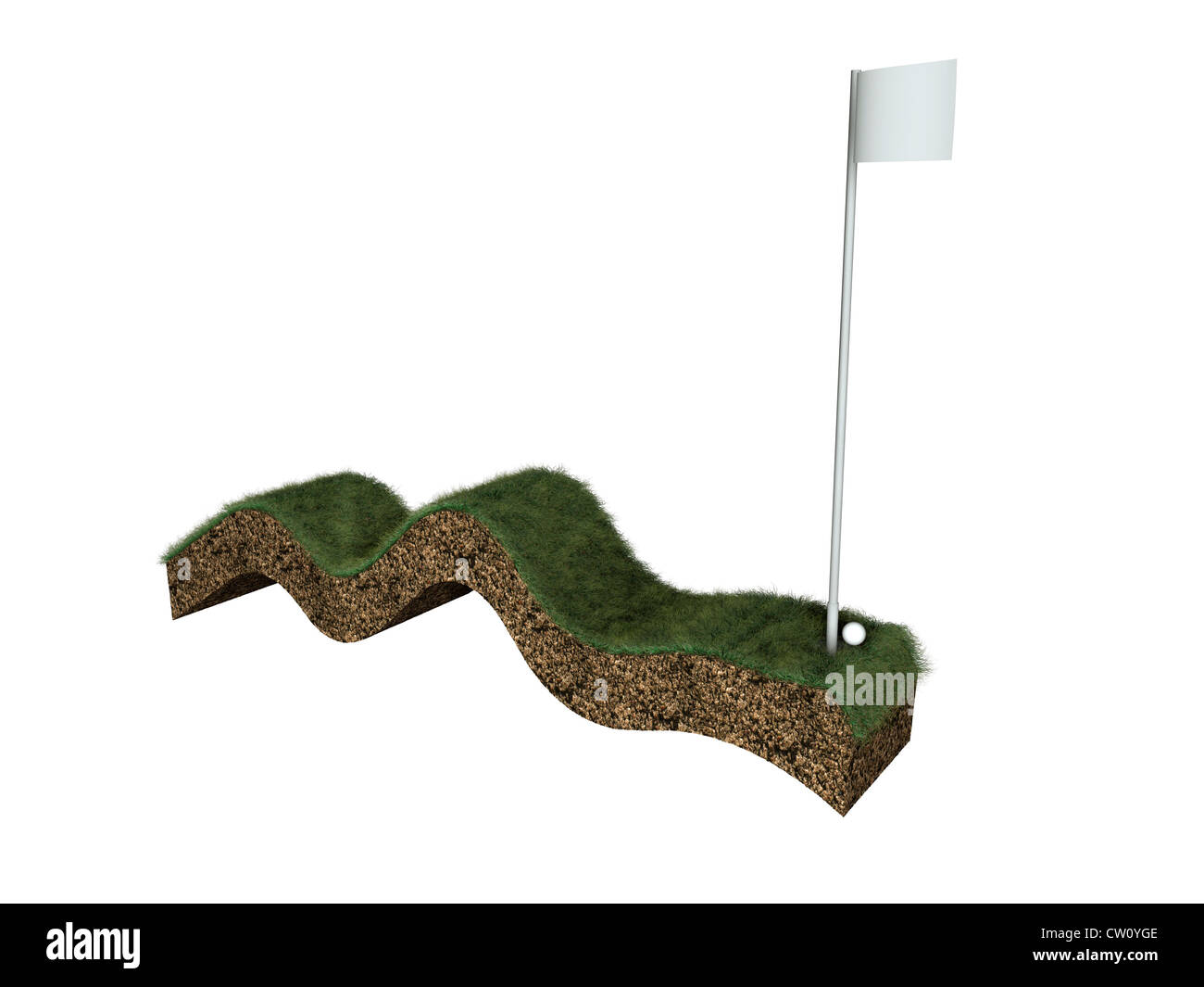 golf course isolated on white background Stock Photo - Alamy