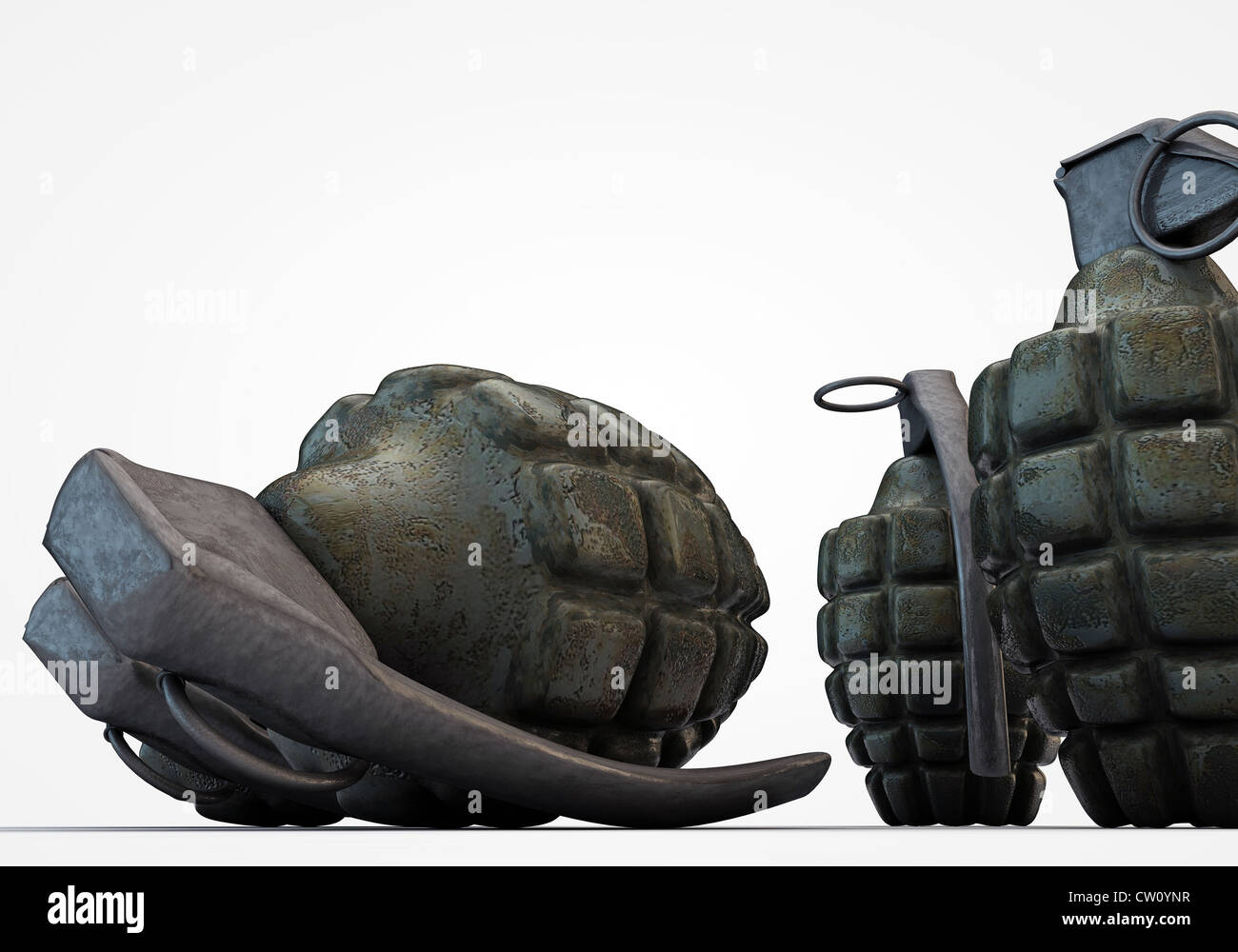 grenades isolated on white background Stock Photo - Alamy