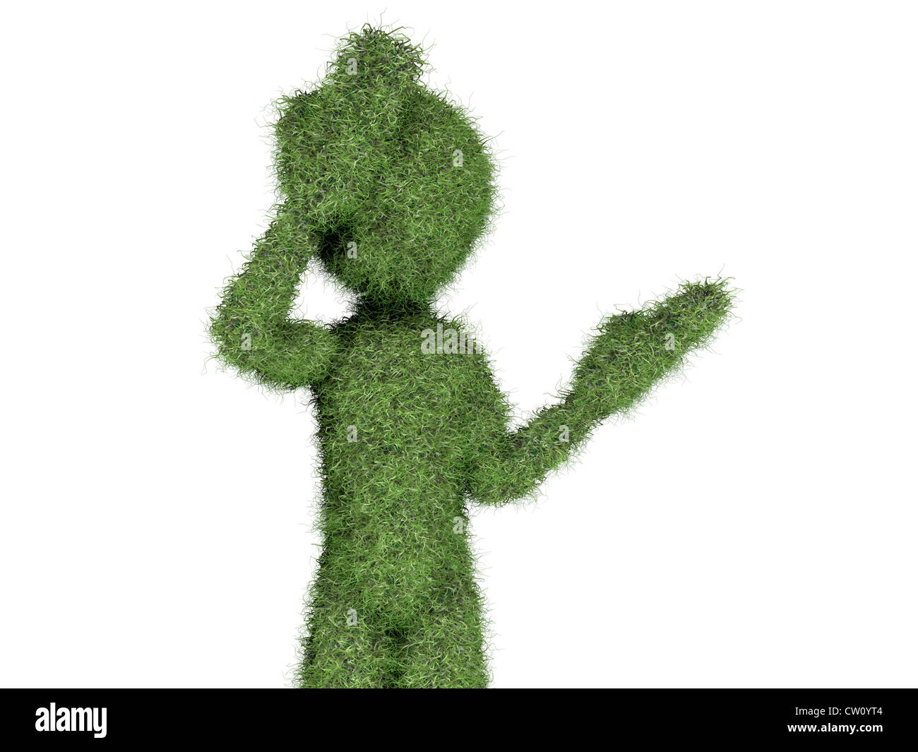 grass man isolated on white background Stock Photo - Alamy