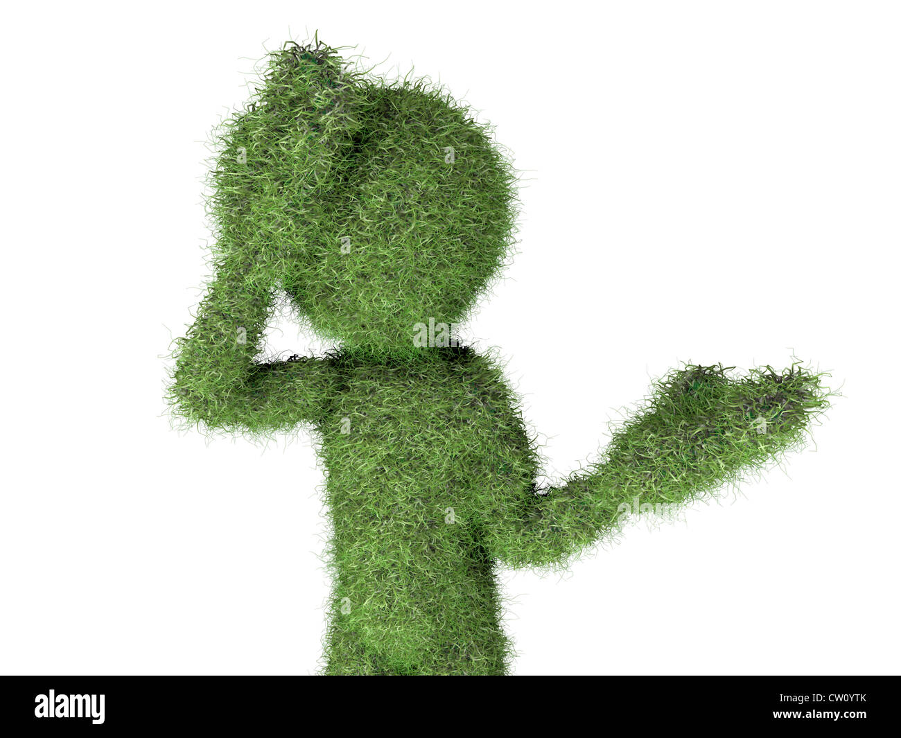 grass man isolated on white background Stock Photo - Alamy
