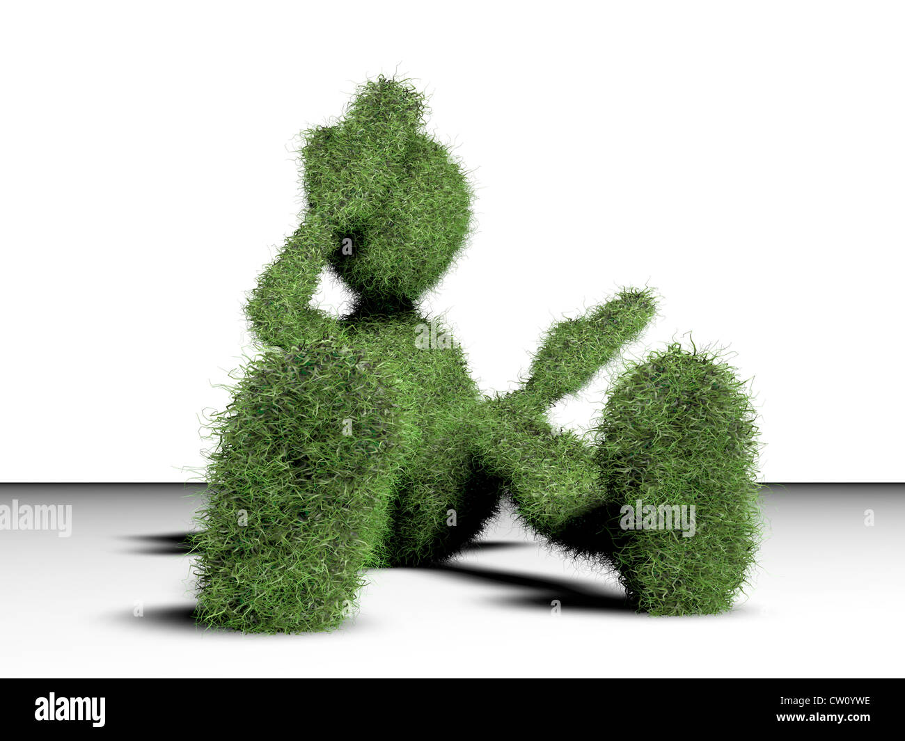 grass man isolated on white background Stock Photo - Alamy