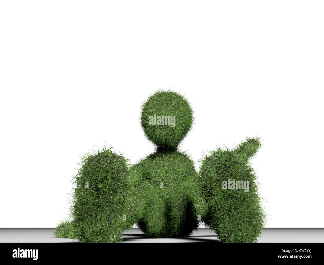 grass man isolated on white background Stock Photo - Alamy