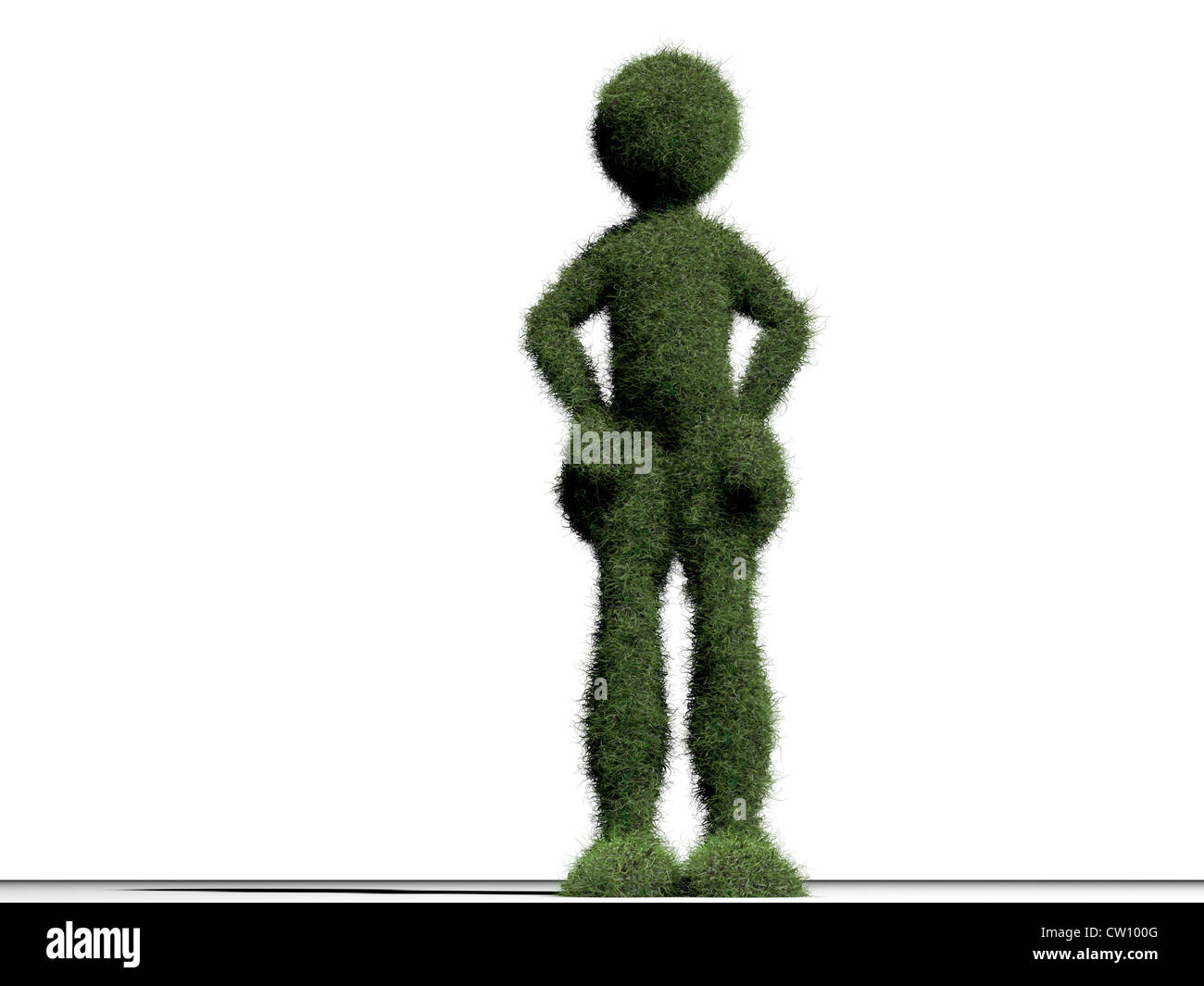 grass man isolated on white background Stock Photo - Alamy