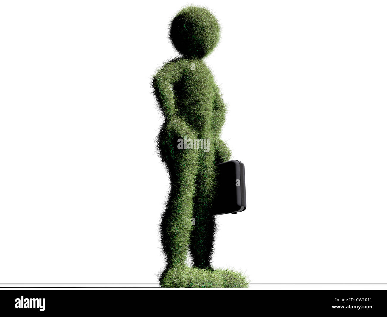 grass man isolated on white background Stock Photo - Alamy