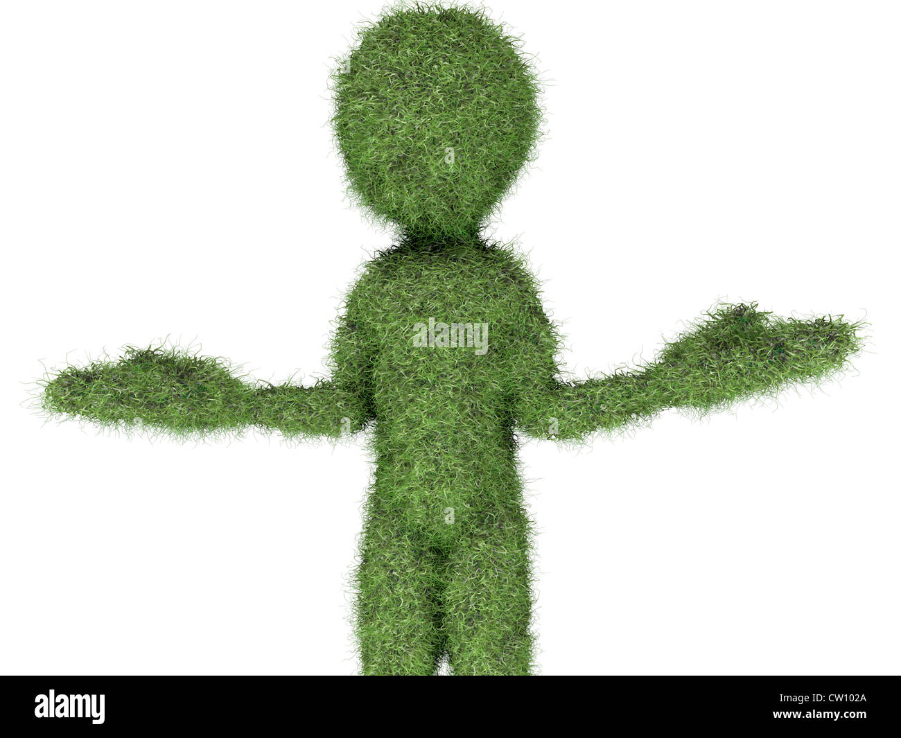 grass man isolated on white background Stock Photo - Alamy