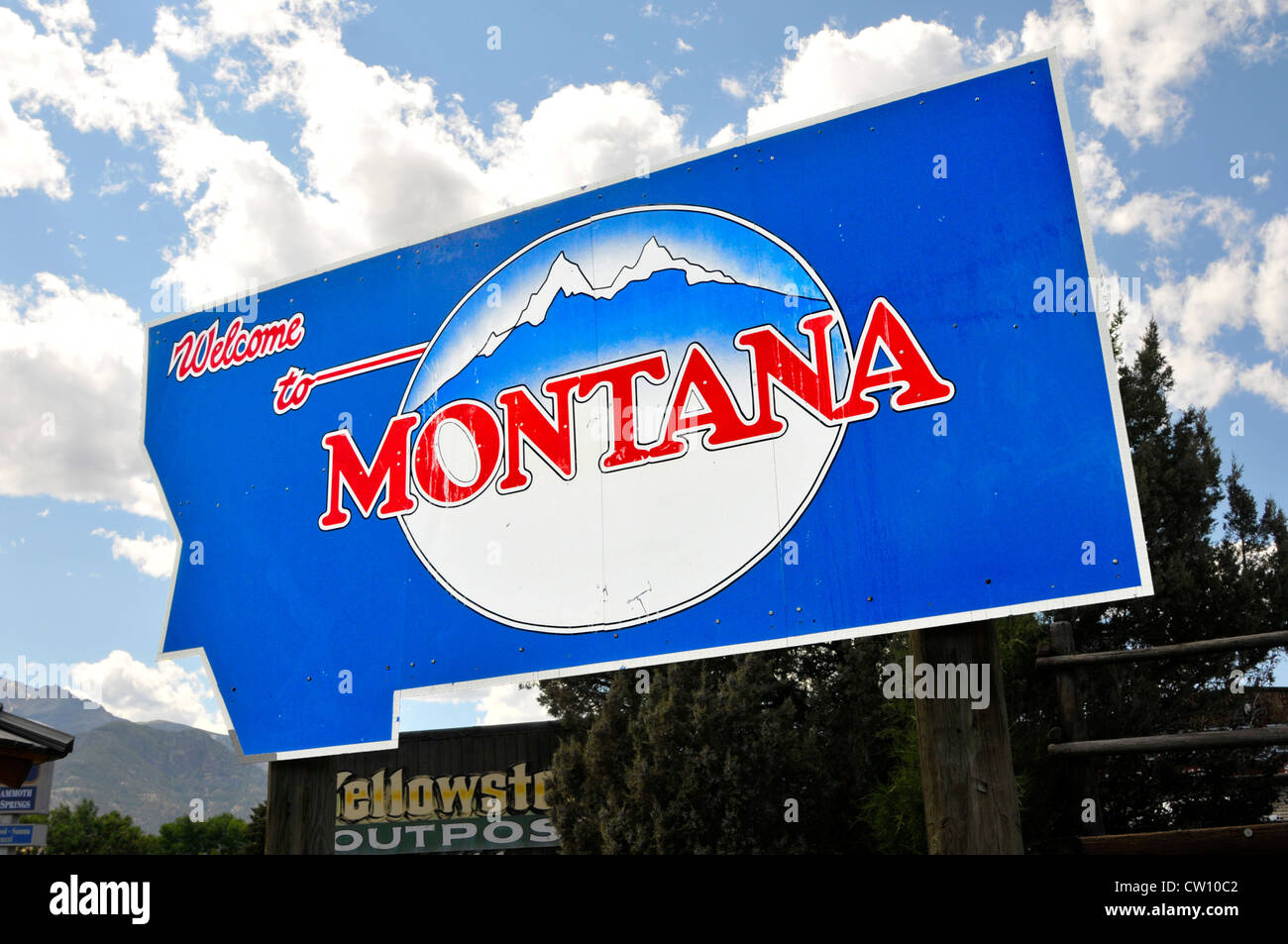 Welcome To Montana Sign High Resolution Stock Photography and Images ...