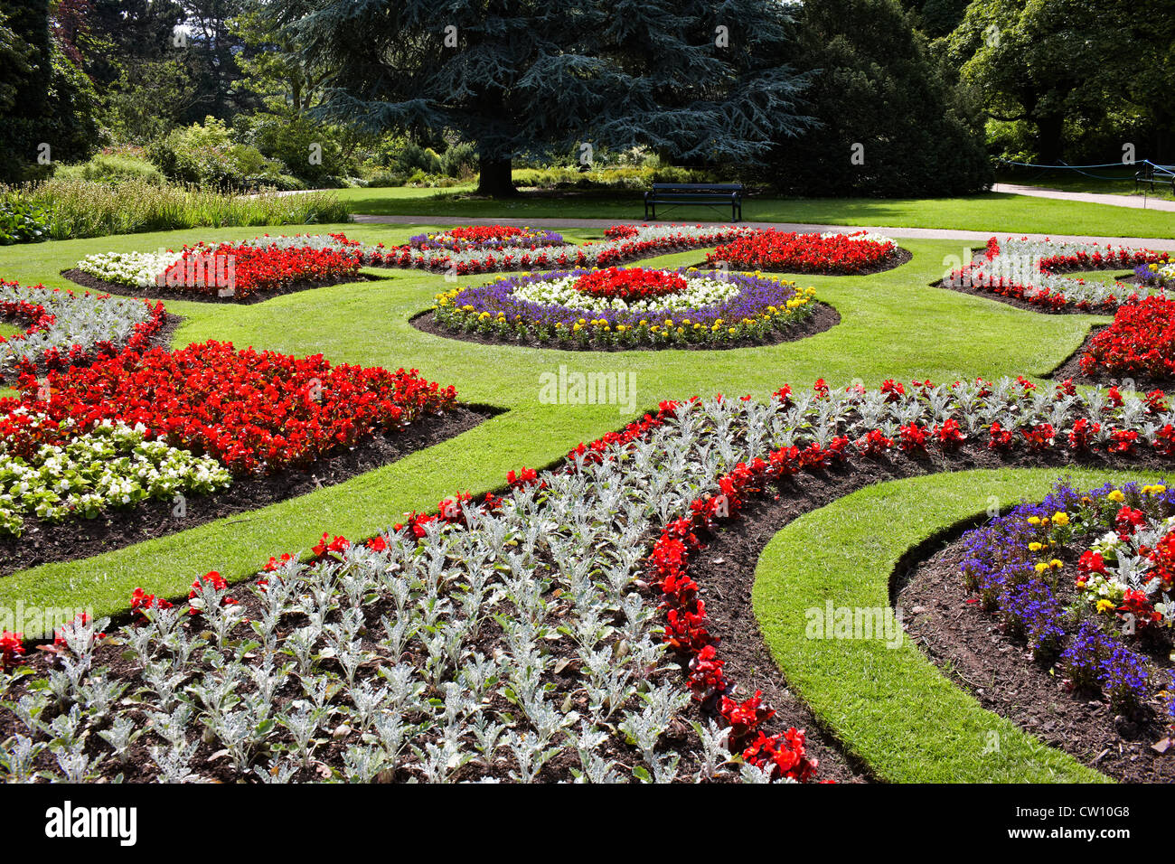 Formal summer bedding at Sheffield Botanical Gardens. UK Stock Photo ...