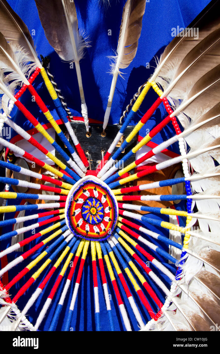Bead & feather work detail of five Plains tribes -- apache, Arapaho ...