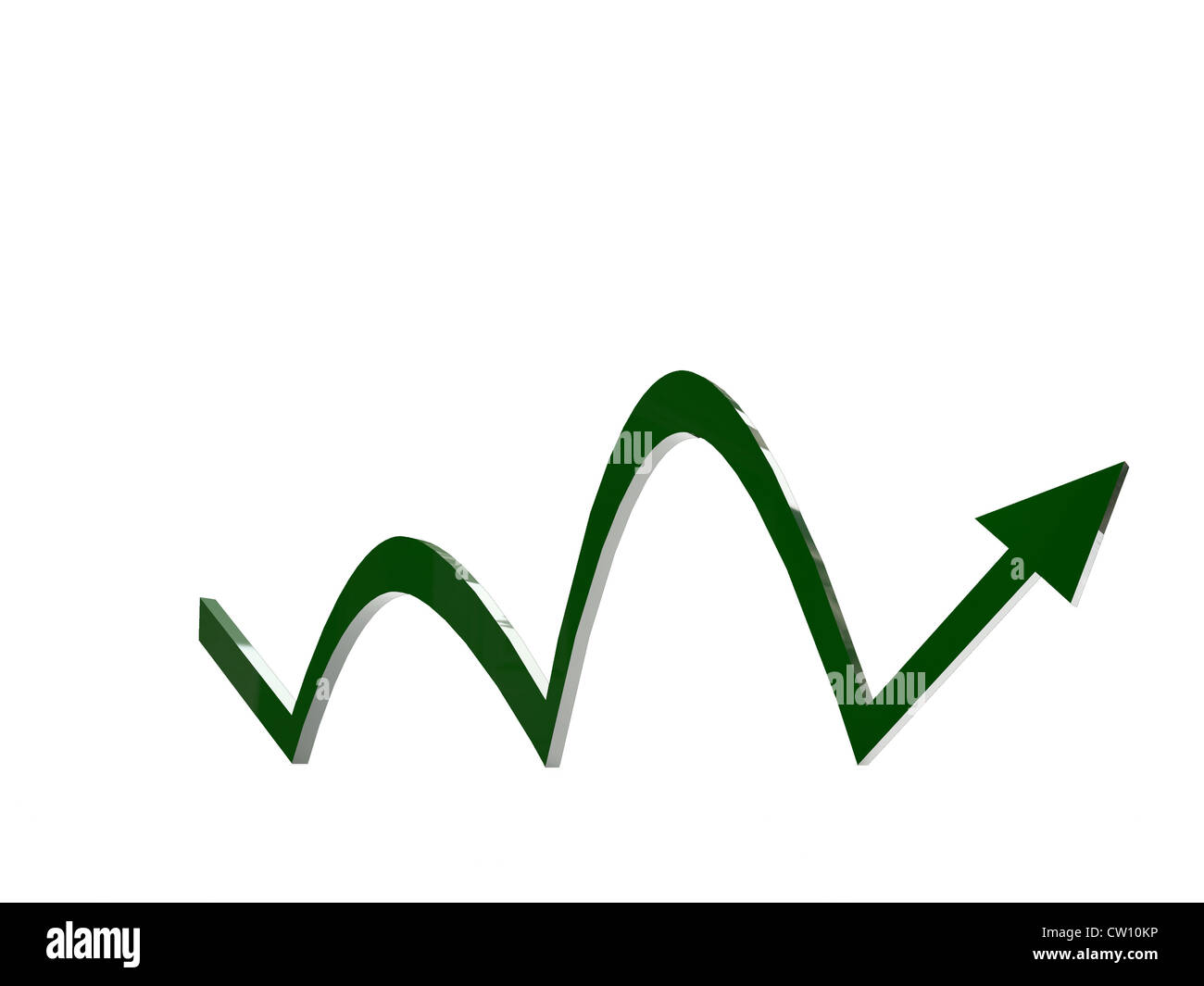 green arrow isolated on white background Stock Photo - Alamy