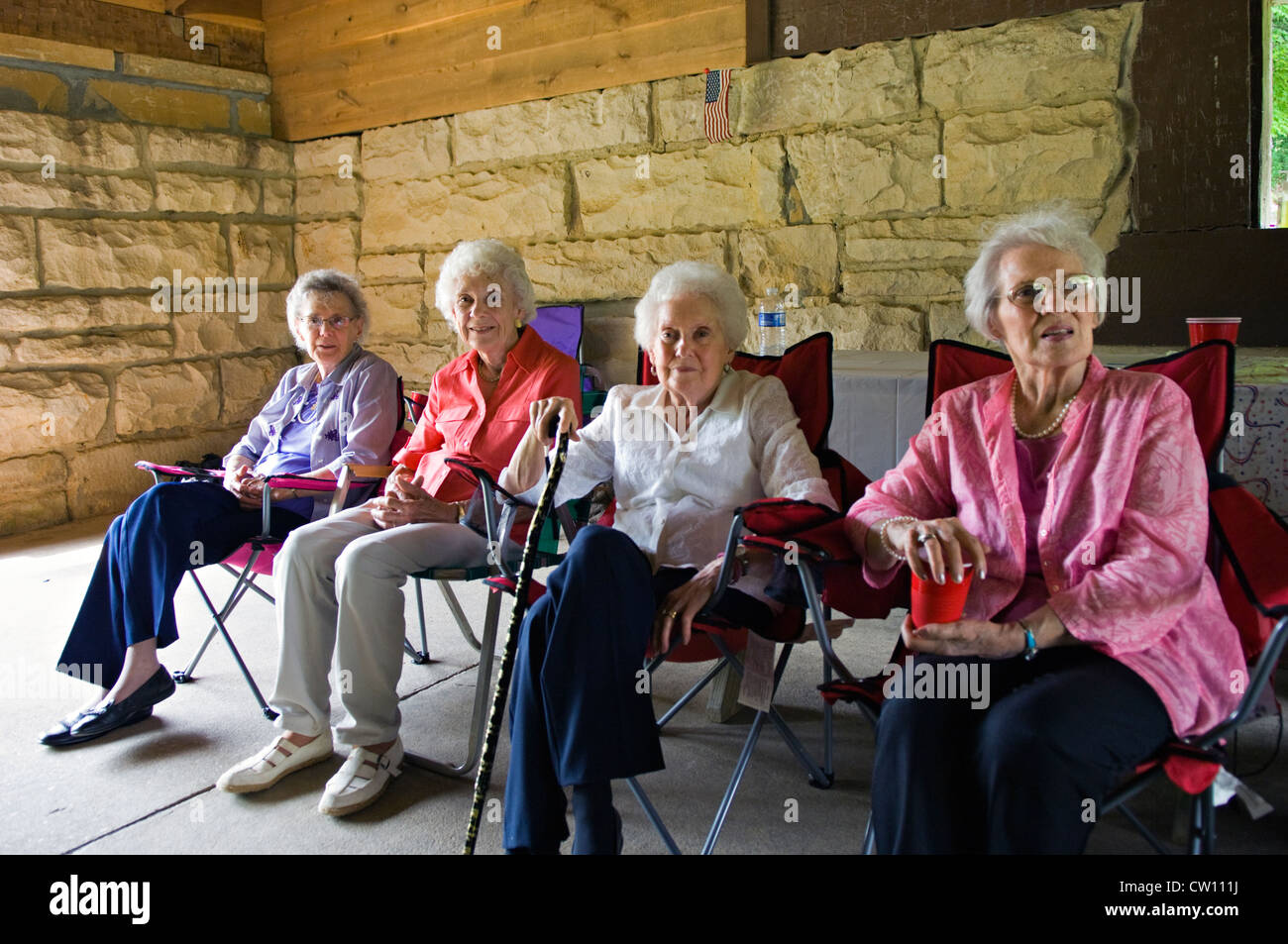 Four Octogenarian Sisters at Family Reunion Stock Photo - Alamy