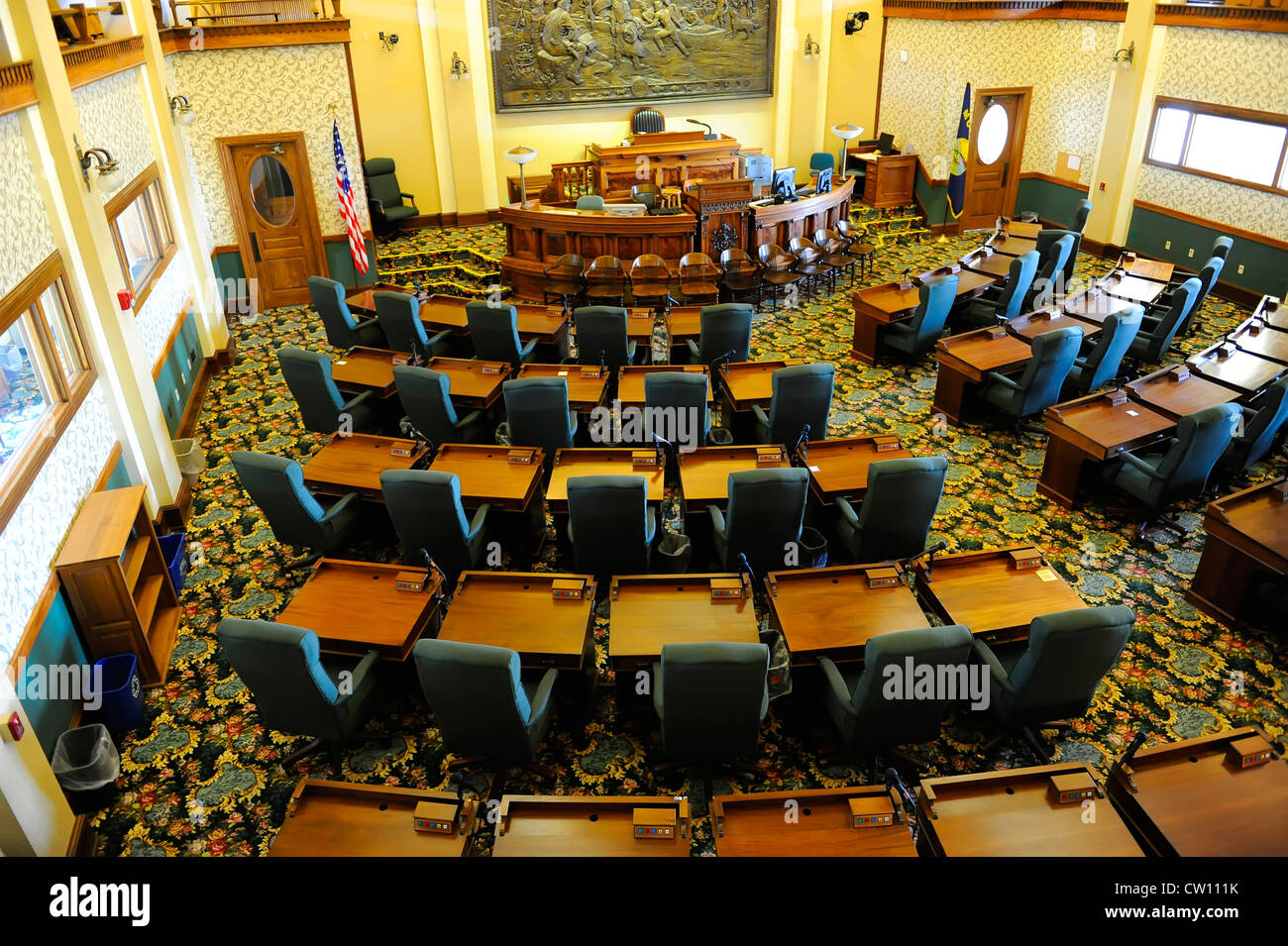 State Senate Montana State Capitol Building Helena MT US Stock Photo ...