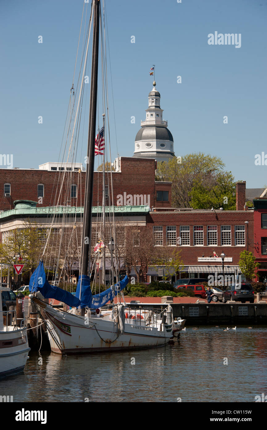 Annapolis City Dock Stock Photo - Alamy