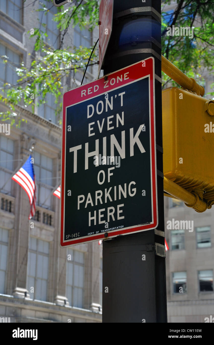 No parking sign, New York City, USA Stock Photo - Alamy