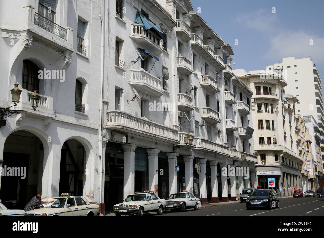 1930s architecture buildings on the Boulevard Mohammed V Casablanca ...