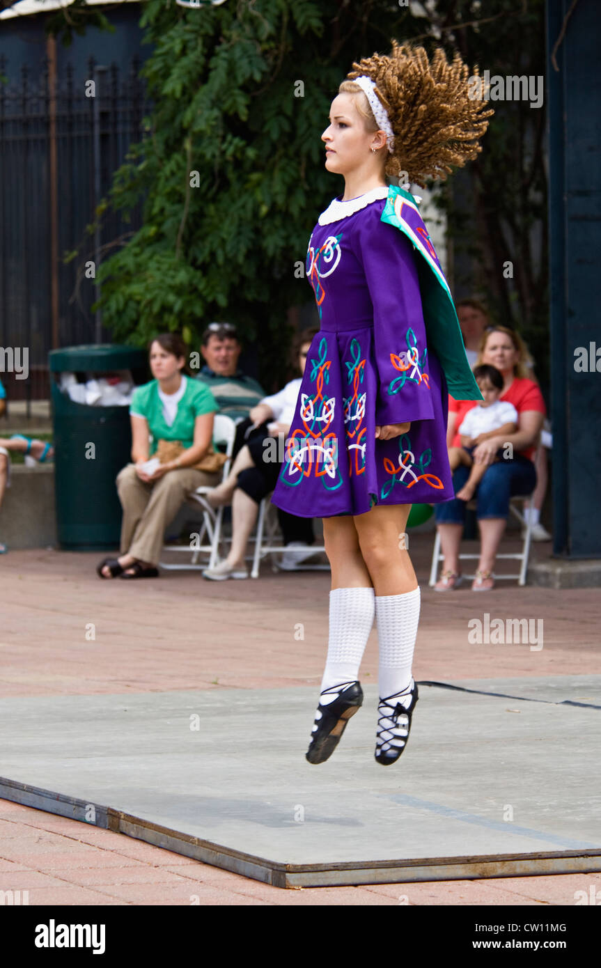 Young Irish Dancer Performing at the Irish Fest in Louisville, Kentucky ...