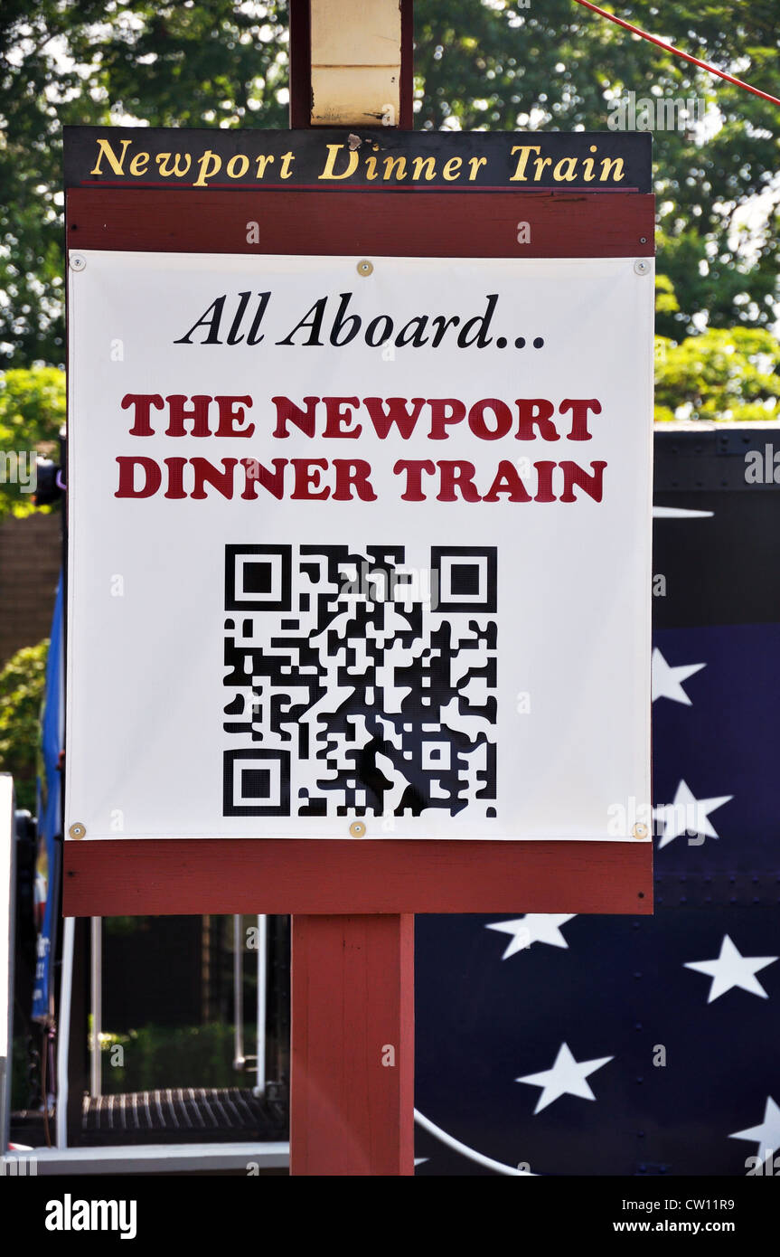 QR code for Dinner Train in Newport, Rhode Island, USA Stock Photo - Alamy