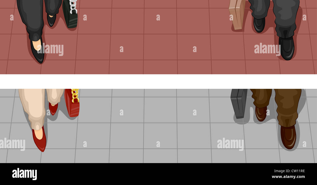 Header Illustration Featuring Business People at Work Stock Photo - Alamy