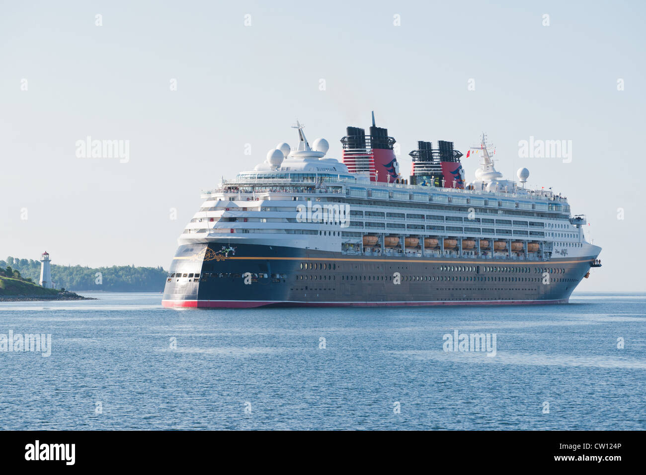 The cruise ship Disney Magic arrives in Halifax Harbour, Nova Scotia ...