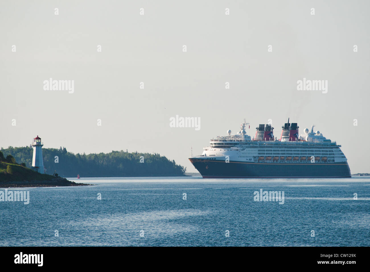 The cruise ship Disney Magic arrives in Halifax Harbour, Nova Scotia ...