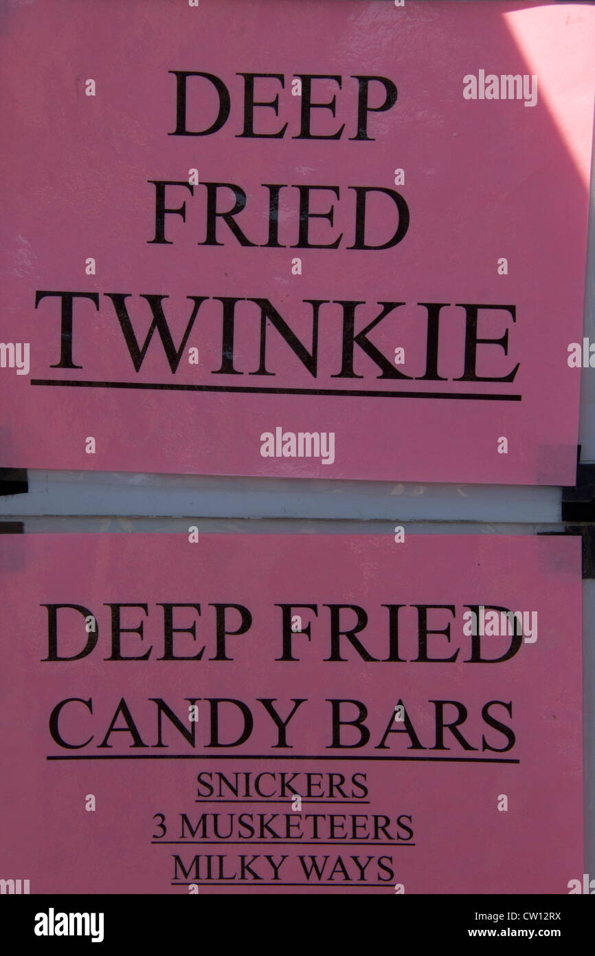 Deep fried disaster at a country fair & rodeo in Kansas, USA Stock ...